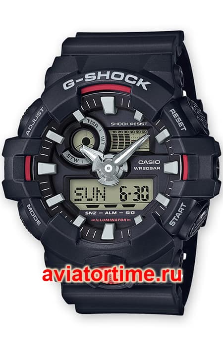 Часы Casio GA-700-1A серия G-SHOCK. Японские наручные мужские часы.